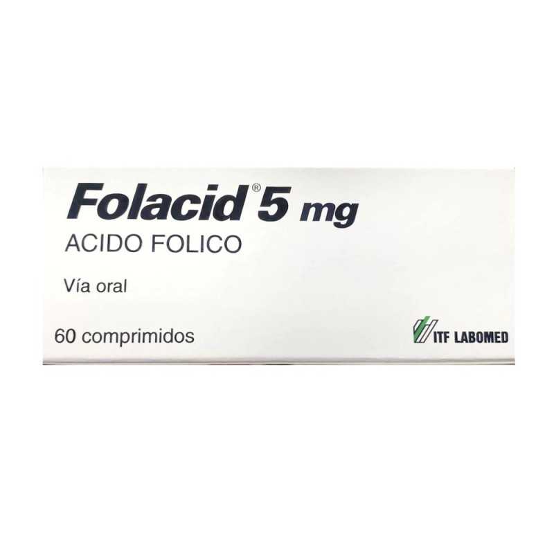 Folacid 5 mg x60 comp - Farmacia Habana, Mejor Salud Juntos