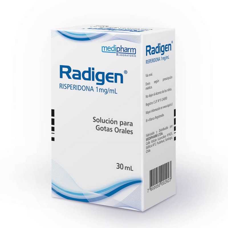 Radigen 1 mg/mL x30 mL (Risperidona) - Farmacia Habana, Mejor Salud Juntos